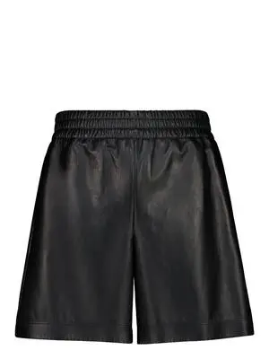 Gucci Bonded Leather Jersey Shorts - Black