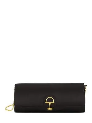 GUCCI Silk Satin Clutch With Horsebit