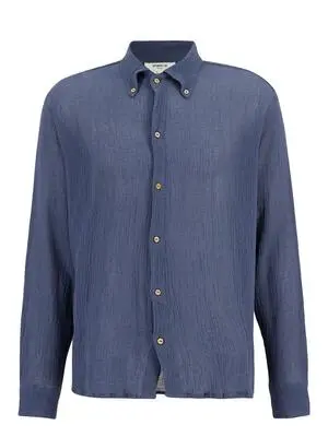 Spiritum Tulum Indigo Balam Cotton Shirt - Blue