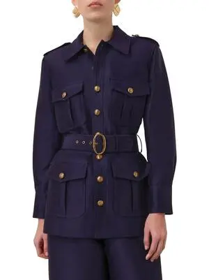 Zimmermann Hypnotic Utility Jacket - Blue