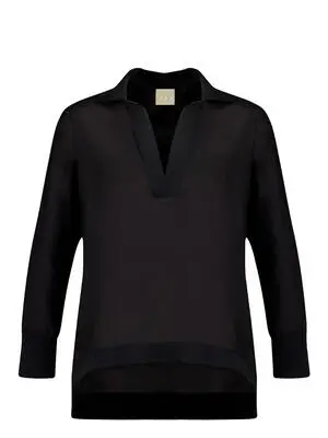 PAULA Diane V-neck Top - Black