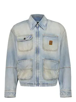 Amiri Antique Indigo Denim Work Jacket - Blue
