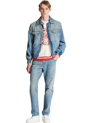 BALMAIN Cropped Lined Denim Jacket