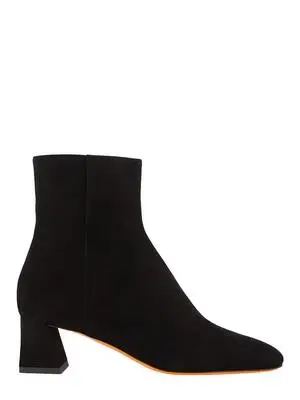 Santoni Leather Marta Ankle Boots - Black