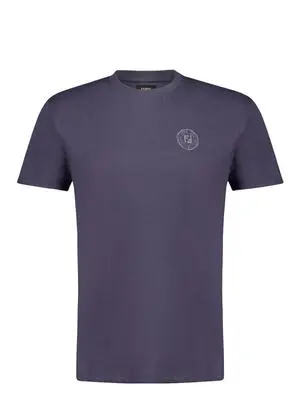 Fendi Dark Ff Postcards Cotton T-shirt - Blue