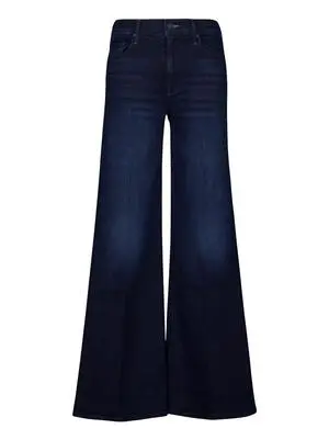 MOTHER The Twister Sneak Wide-Leg Mid-Rise Jeans Blue
