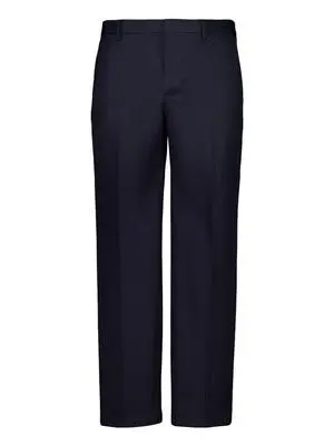 Gucci Cotton Twill Trousers With Web Detail - Blue