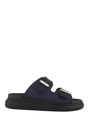 Alexander McQueen Hybrid Rubber Slides Blue