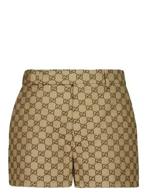 Gucci GG Canvas Mini Shorts Beige