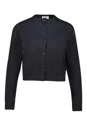 COURREGES Buttoned Merino Wool Cardigan - Grey