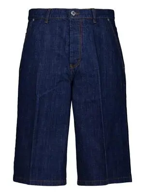 AMI Paris Loose Fit Denim Shorts - Blue