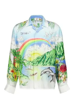 Casablanca Aloha Long Sleeve Silk Shirt - Multicolour