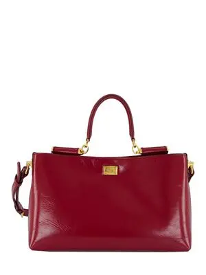 Dolce & Gabbana Vittoria Handbag In Calfskin Red