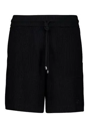 Amiri Crochet Mesh Knit Shorts Black