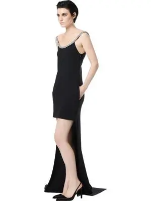 crystal embroidered grid cocktail dress Jovani 26047 - Long Net Mermaid Dress main image 0