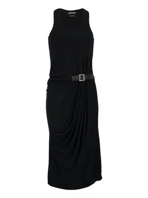 TOM FORD Tank Dress With Leather Buckle - Black