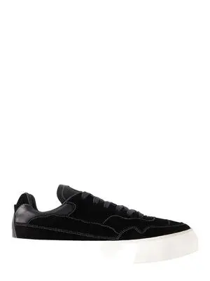 OMNI Matta Leather-trimmed Suede Sneakers - Black
