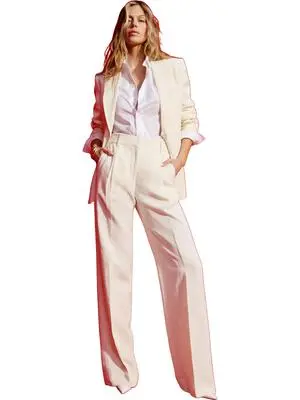 SERENA BUTE LONDON Linen Inverted Pleat Trouser - Ecru