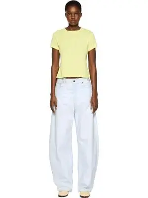 Serena Bute Barrel Leg Denim Jeans - Frosted Teal