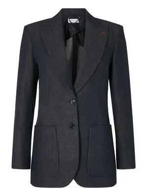 Serena Bute Fitted Single-breasted Blazer - Navy