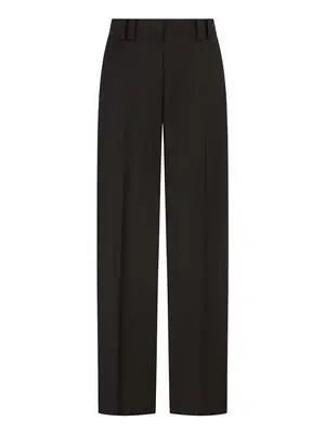 Serena Bute Wool Flat Fronted Jogger - Brown