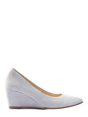 VISCATA Verona Suede Wedges - Ash Grey