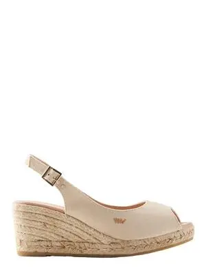 VISCATA Gavina Espadrille Sandal Wedges Beige