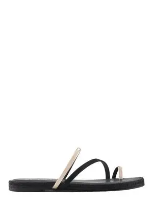 VISCATA Miramar Suede Espadrille Sandal Black