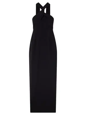 Solace London Rona Twisted Halterneck Gown - Black