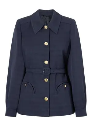 BLAZÉ MILANO Genesis Paint Belted Woven Jacket - Blue