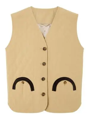 BLAZÉ MILANO Quilted Cotton Vest - Neutrals