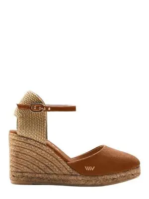 VISCATA Satuna Canvas Espadrille Wedges Brown