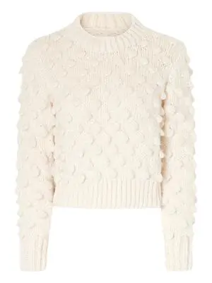 Suzie Kondi Bia Knitted Cotton And Silk-blend Sweater - Neutrals