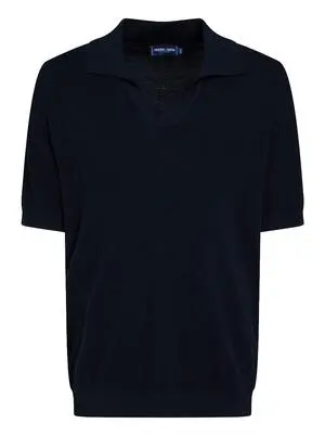 Frescobol Carioca Rino Cotton Polo Shirt - Midnight Blue
