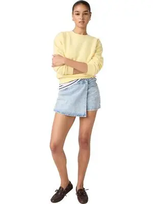 LEVI'S Crossover Denim Skort - Abraided Art Skirt