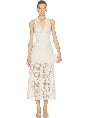 white christmas dresses Mosey Pleated Midi Dress main image 1