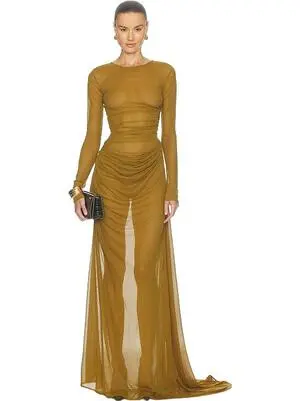 CAMILA COELHO Marisa Gown - Chartreuse