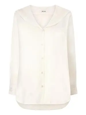 BODE Marina Cotton-voile Shirt - Neutrals