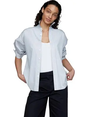ATM Anthony Thomas Melillo Striped Max Shirt - Cool Water Multi