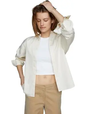 ATM Anthony Thomas Melillo Striped Cotton Poplin Shirt - Macadamia Multi