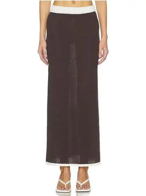 4TH & RECKLESS Morganna Knitted Skirt - Chocolate