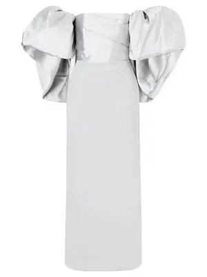 Solace London Floris Off-the-shoulder Maxi Dress - Silver