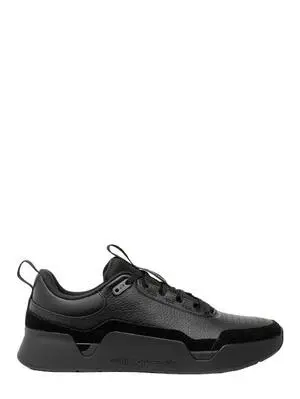 WHILE ON EARTH™ Leather Trainer - Black