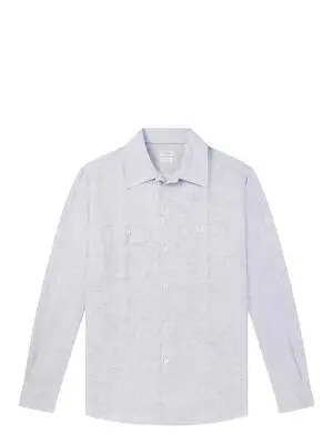 Brunello Cucinelli Hemp, Linen And Cotton-blend Shirt - Gray