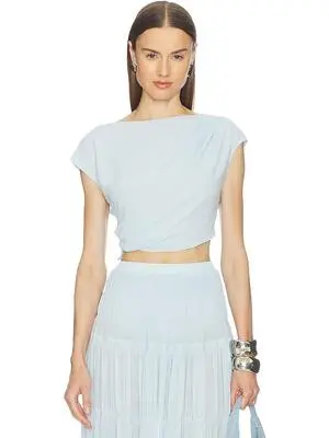 CAMILA COELHO Yara Crop Top - Blue