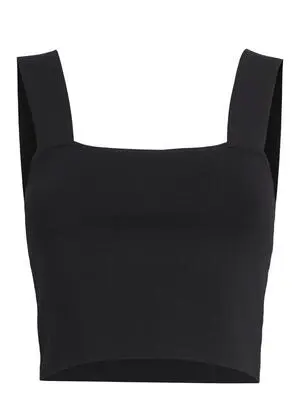 MAJE Square-Neck Cropped Top