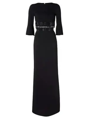 Philipp Plein Maxi Rhinestone-embellished Dress - Black