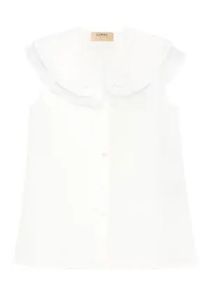 CURIEL Ruffled-collar Blouse - Neutrals