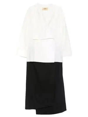 CURIEL Buckle-detailed Midi Dress - Black
