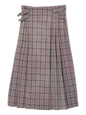THE RAGGED PRIEST Artifact Check-Pattern Midi Skirt